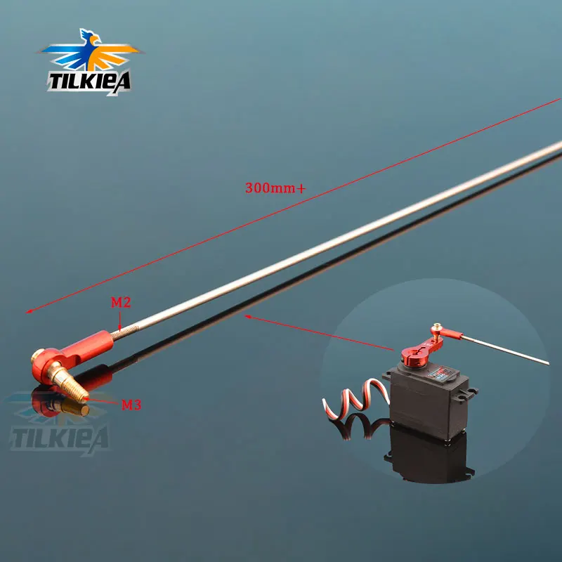 1 pc RC Model Boat Servo Rod kit Push Rod Kit Include M2 Metal Rod End ...
