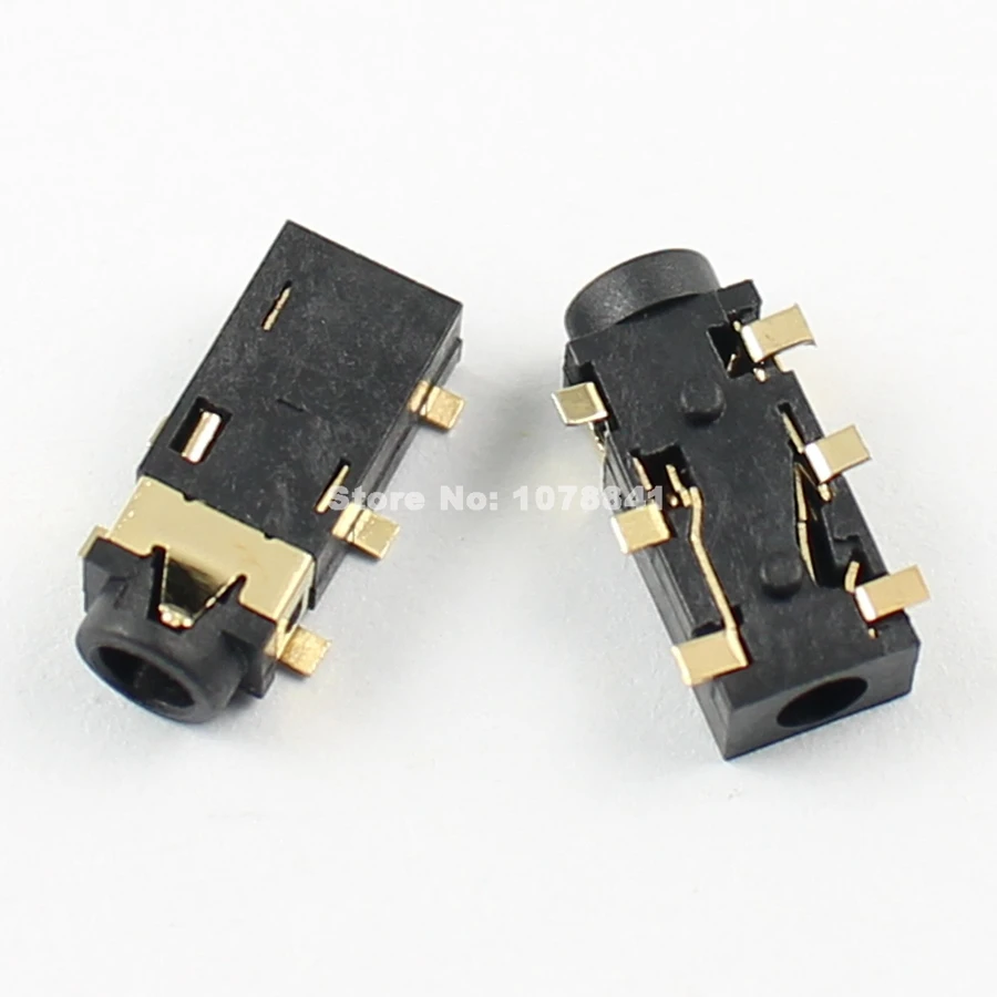 10pcs 2.5mm Female Audio Connector 6 Pin SMT Stereo Phone Jack PCB ...