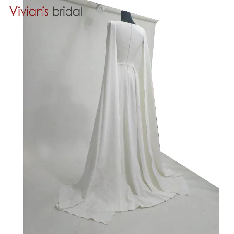 2018 A-line Pure White Evening Dresses Well Typed with Cloak Celebrity ...