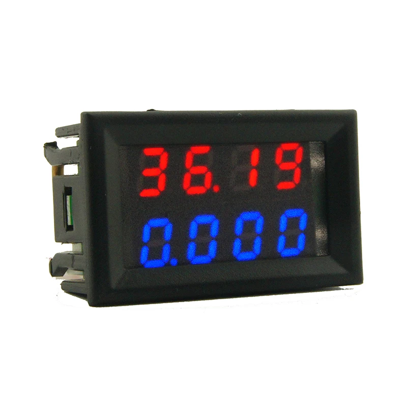 4 Bit Digital Voltmeter Ammeter DC 200.0V 10.00A Red Blue LED Dual ...