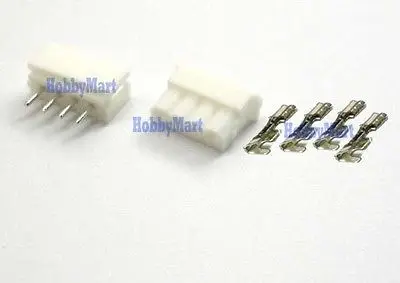 5264 2.5mm Micro 4-pin Male, Female Connector Plug & Crimps X 50 Sets ...