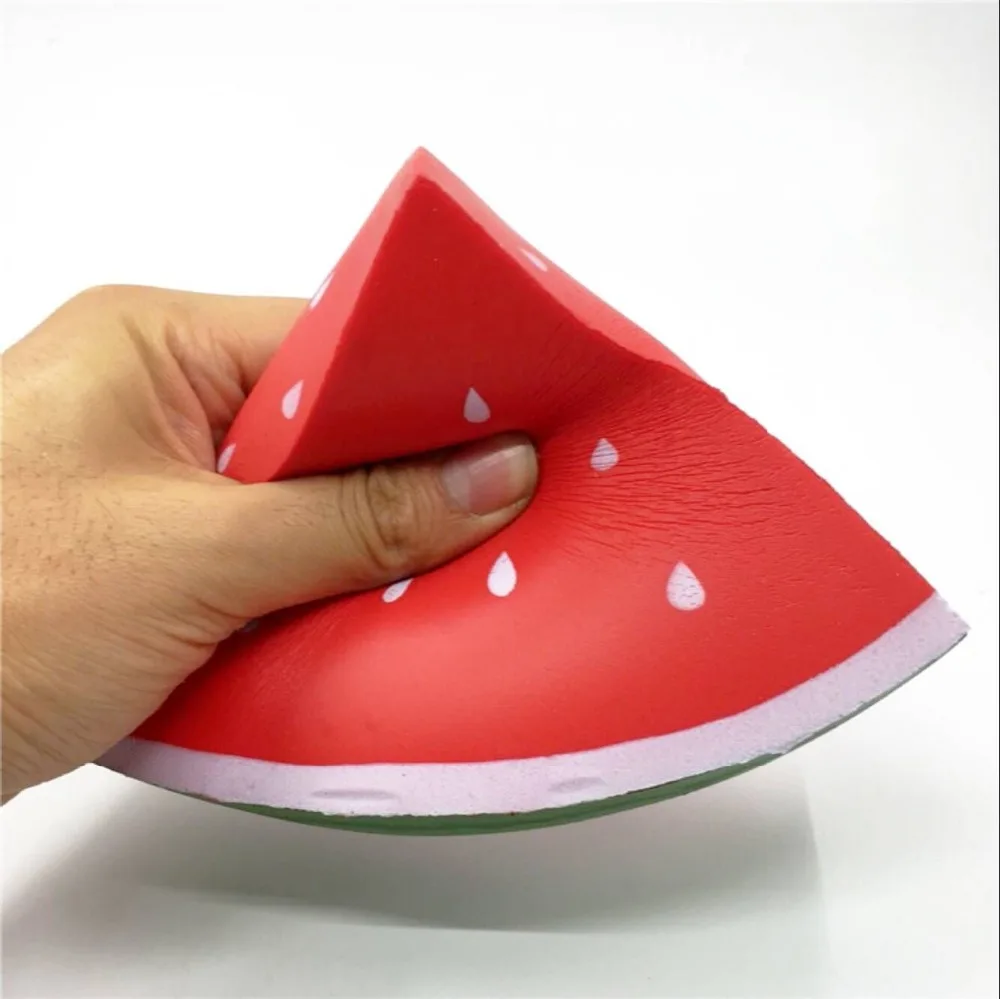 Triangular Watermelon Jumbo Squishy Toys Cartoon Slow Rising Stress Relief Soft Toy Anti Stress