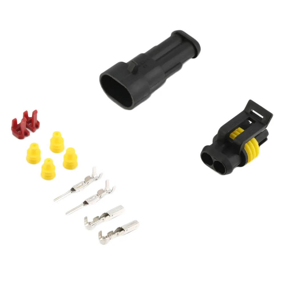1 set EV1 Fuel Injector Plug Car Waterproof 2 Pin way Electrical Wire ...