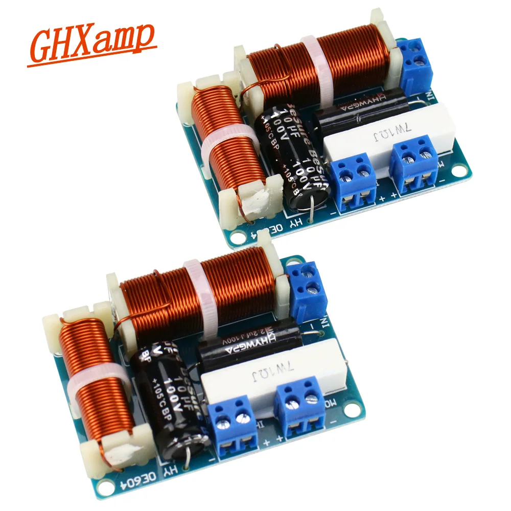 GHXAMP 2 Way Crossover Audio Speaker Board MINI Tweeter Bass Bookshelf ...