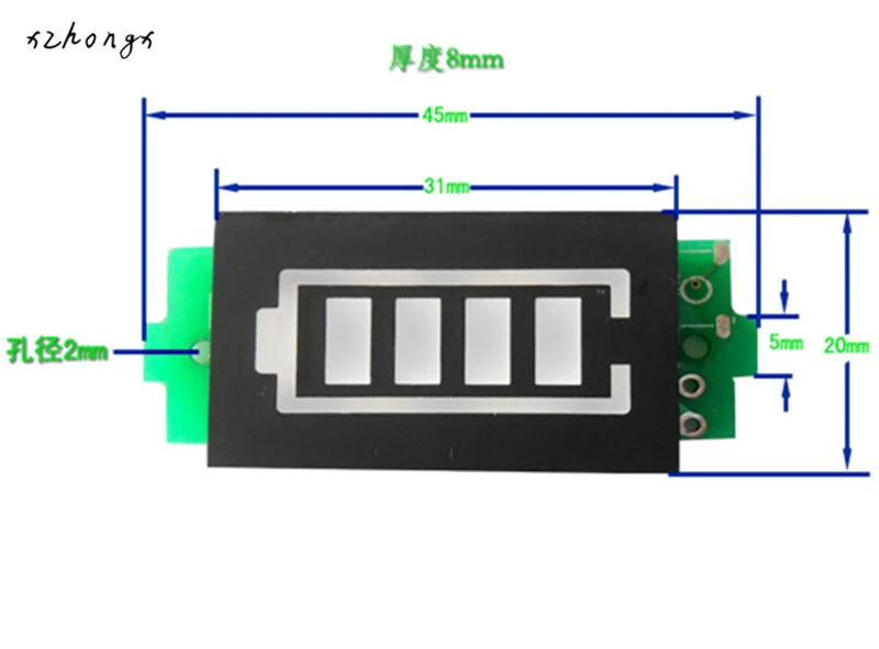 1-10s Lithium Battery Indicator Board 12v Lead-acid Battery Type ...