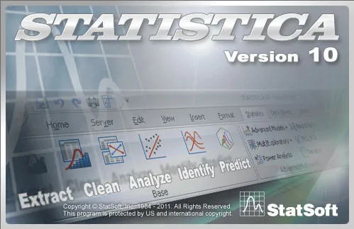 Statistical analysis software StatSoft Statistica 10.0 64 bit version ...