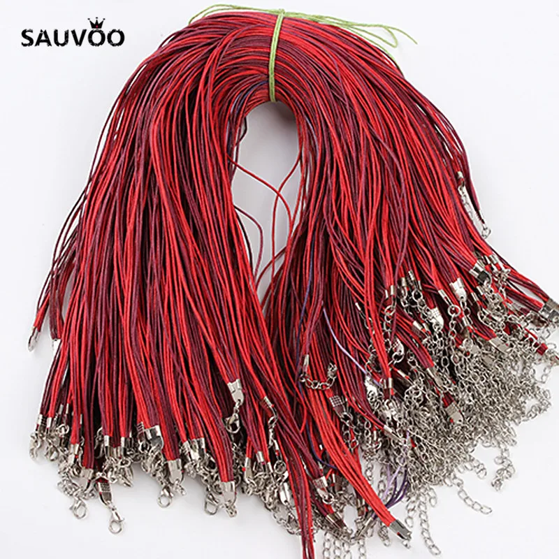 SAUVOO 20 teile/los Multilayer Cotton Schnur Seil Halskette Choker ...