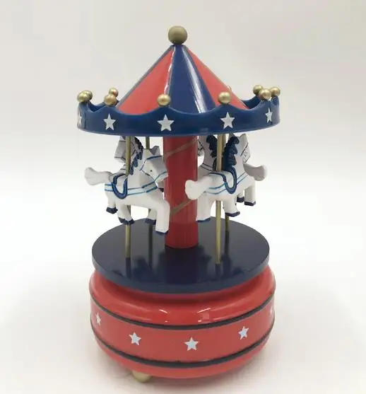 Круглые музыкальные шкатулки Merry-go-round, геометрические музыкальные ...
