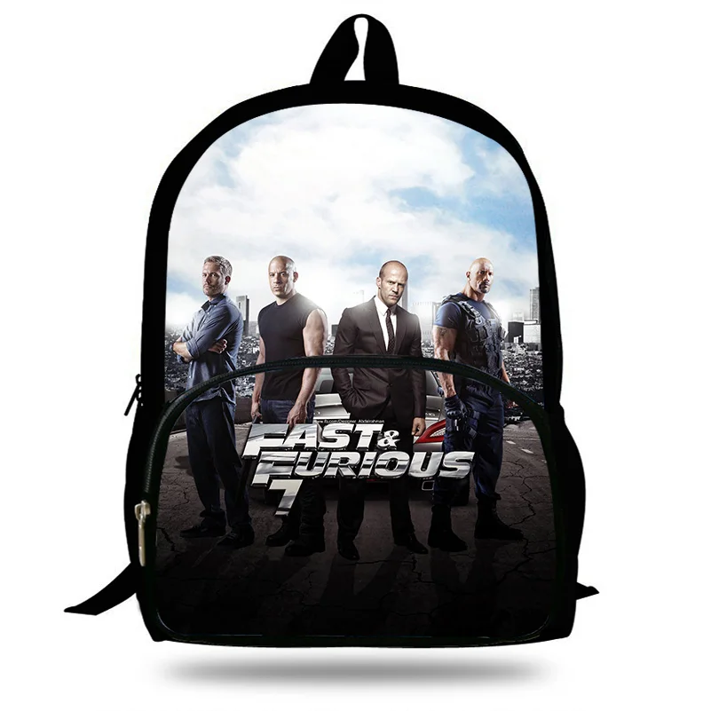 Fast-Furious-7-8-design-Backpack-Children-Characters-Print-School-Bags ...