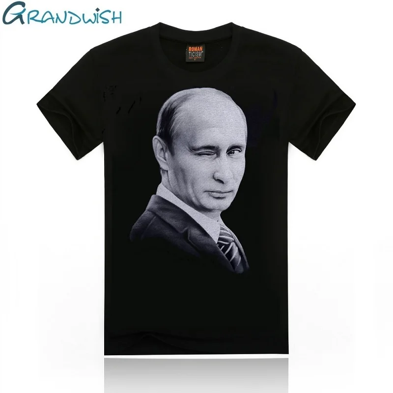 Grandwish Vladimir Putin T Shirts Men Character Printed Men's T Shirt O ...