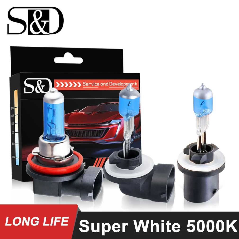 2Pcs H8 12V 35W H27 880 881 Halogen Car Headlights Bulbs H27 881 894 ...