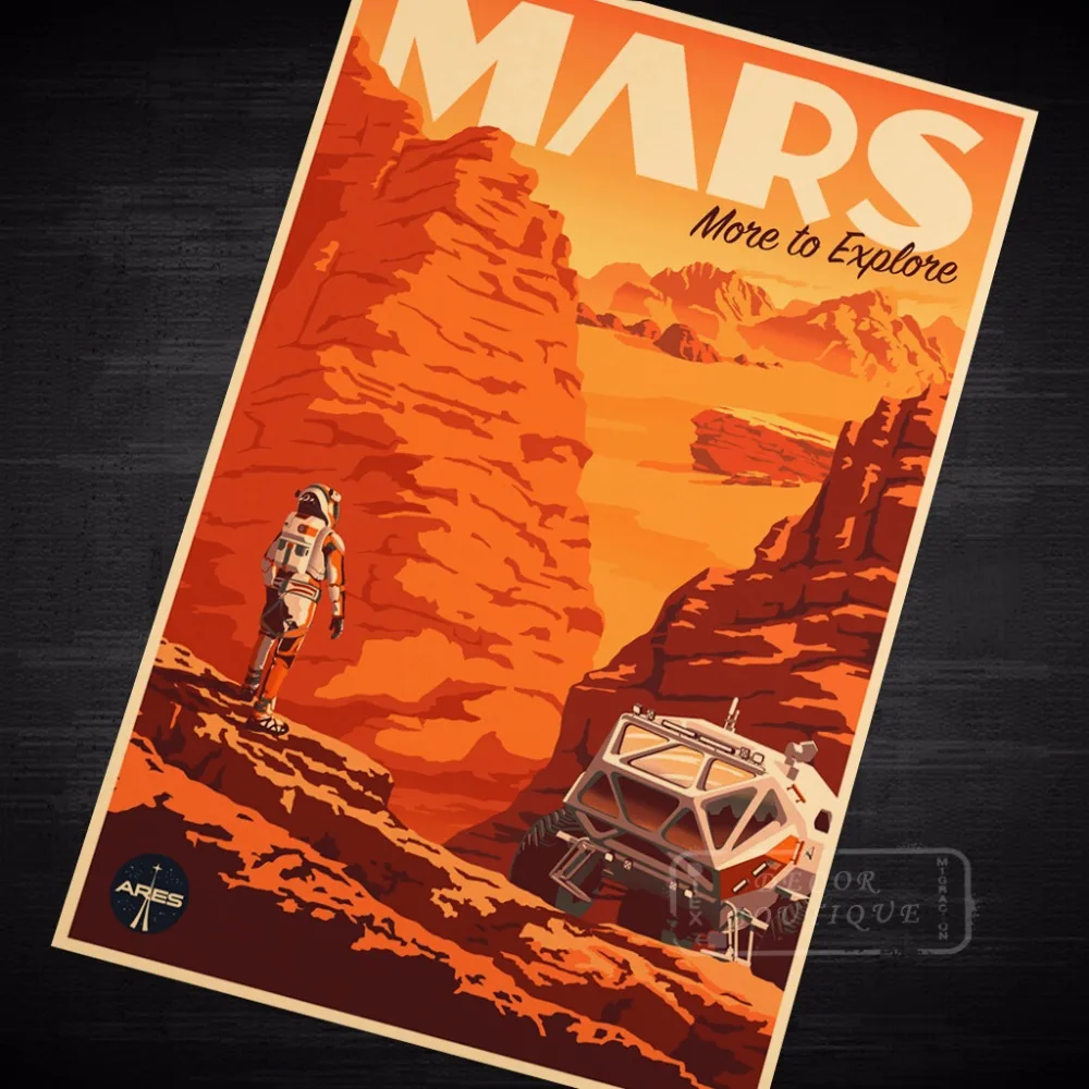 Aliexpress.com : Buy Move to Explore the Mars Propaganda Vintage Kraft ...