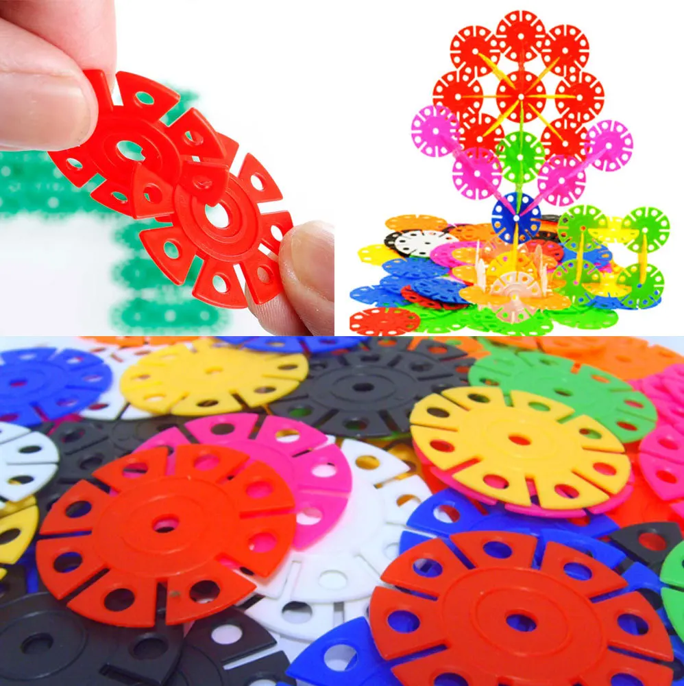 150PCS-Plastic-Snowflake-Building-Blocks-Model-Building-Toy-Bricks-DIY ...