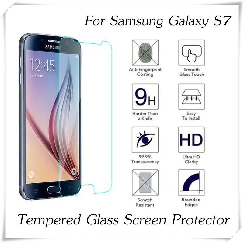 VSKEY 10 шт 2.5D Закаленное стекло для samsung Galaxy S7 S6 S5 S4 S3 ...