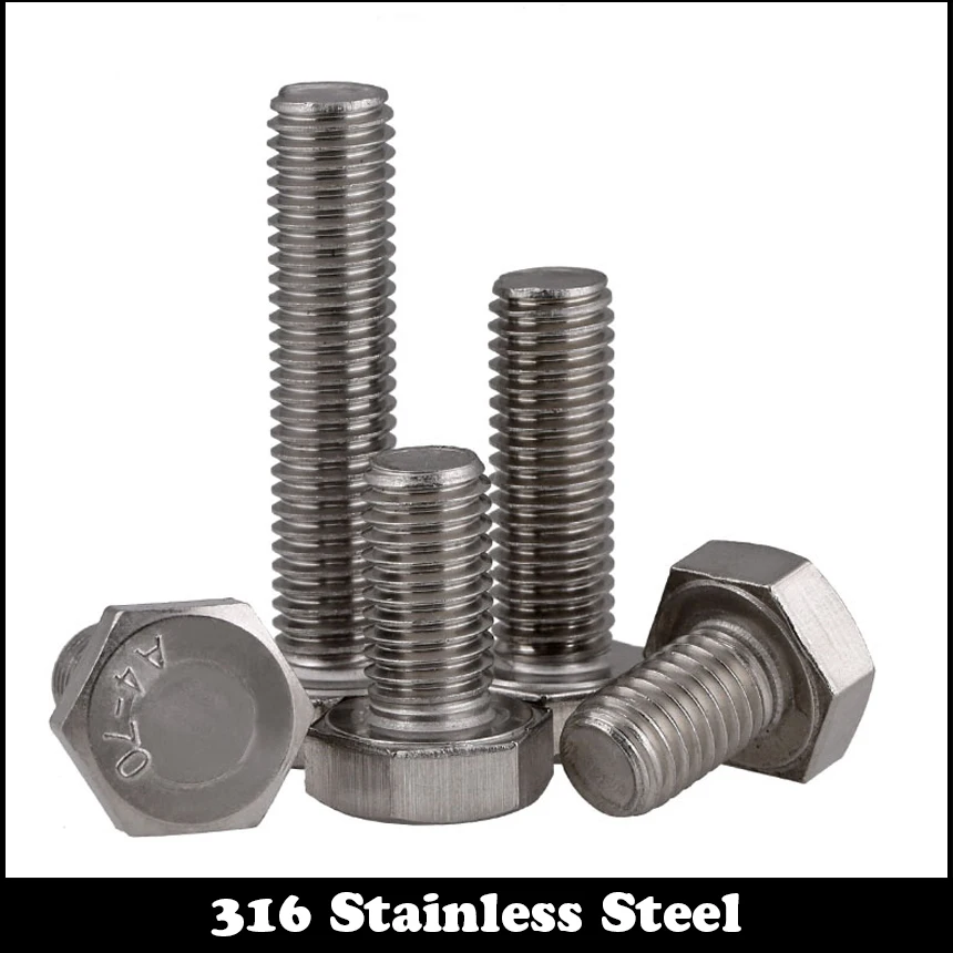 2pcs M10 35mm M10*35mm M10X35 316 Stainless Steel SS DIN933 Bolt ...
