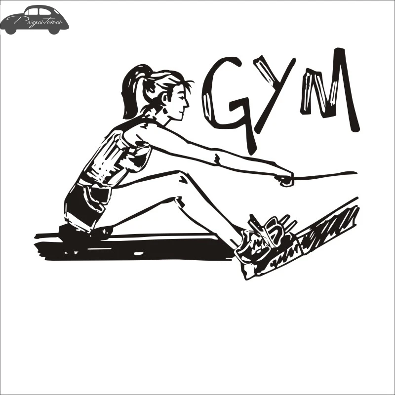 Car Gym Sticker Girl Fitness Crossfit Decal Body building Posters Vinyl ...