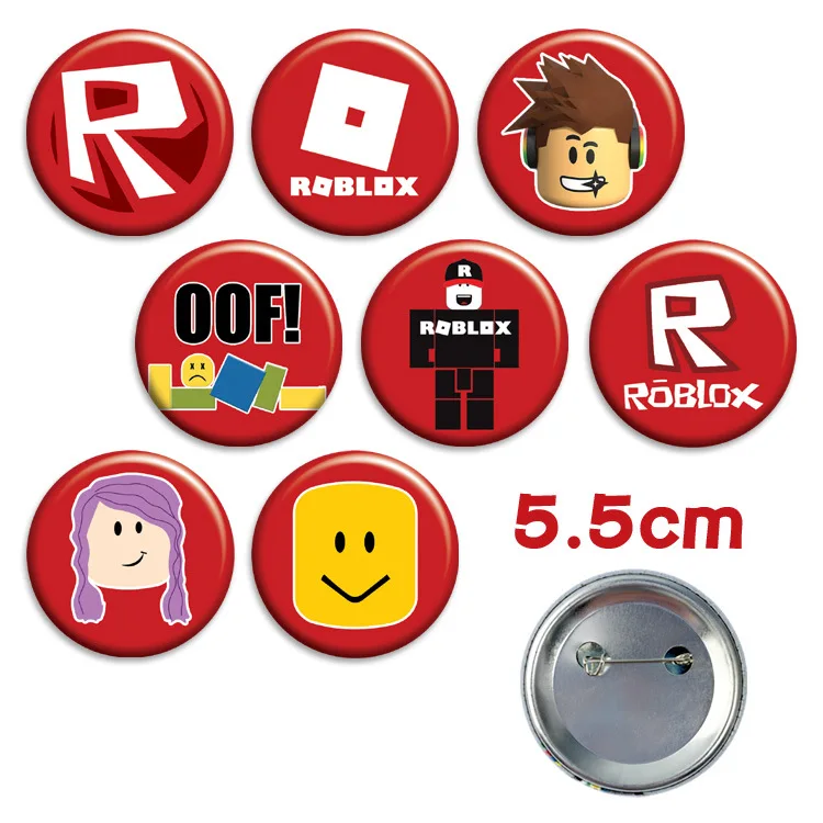 New 8PCS/Set Hot Game Roblox Figure Cute PVC Button Badges Pins Brooch ...