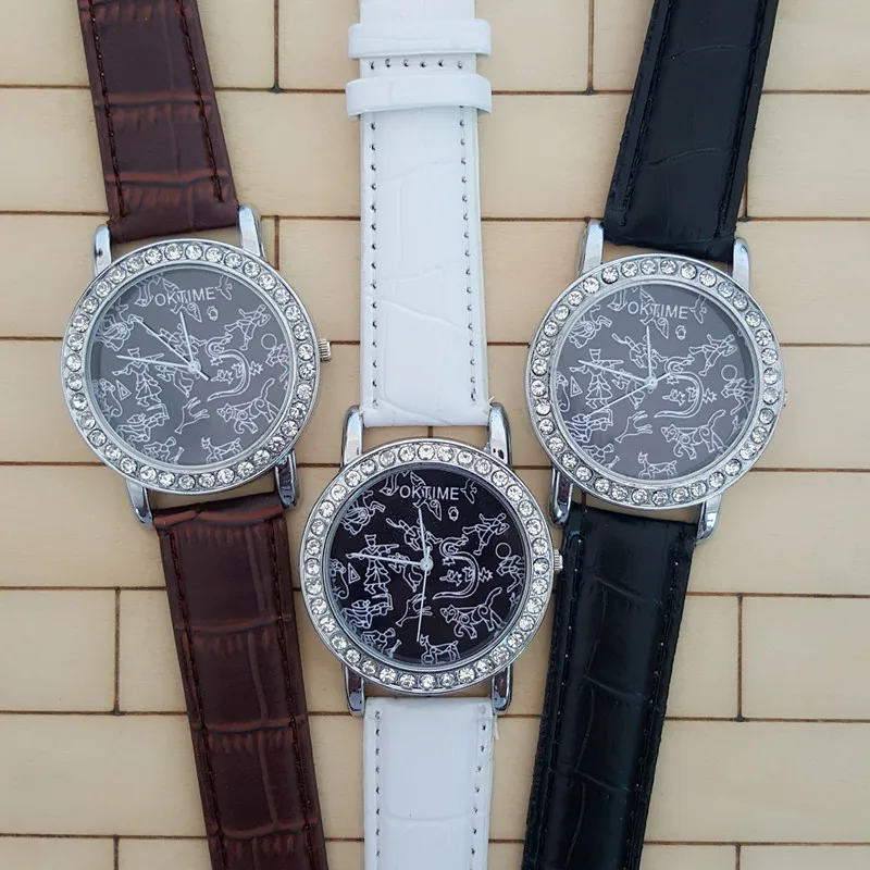 2016 New Fashion Luxury Brand Watches Dragon Pattern Watches Rhinestone ...