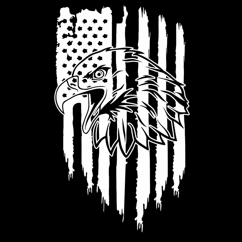 Eagle American Flag Sticker Decal 4 X6