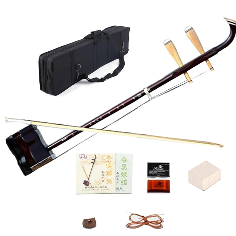 Chinese Erhu Solid Wood Two Strings Violin Exclusive Engraved Code ...