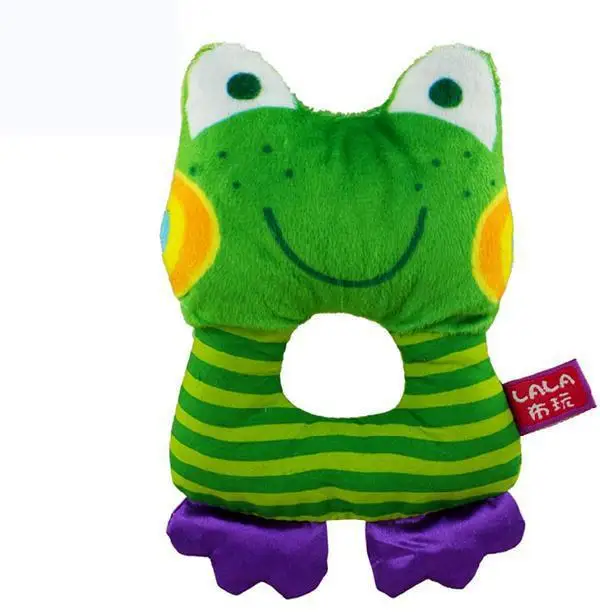 BOHS Newborn Baby Green Frog Cloth Rattles Baby Handbell Toy-in Baby ...