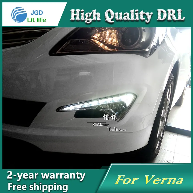 Free Shipping !12v 6000k Led Drl Daytime Running Light Case For Hyundai ...