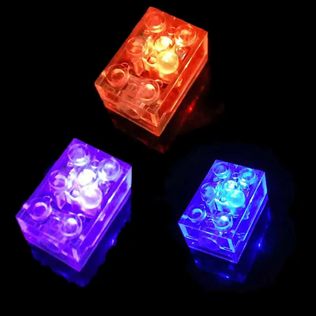 5pcs/lot DIY building blocks With LED lights colorful light emitting ...