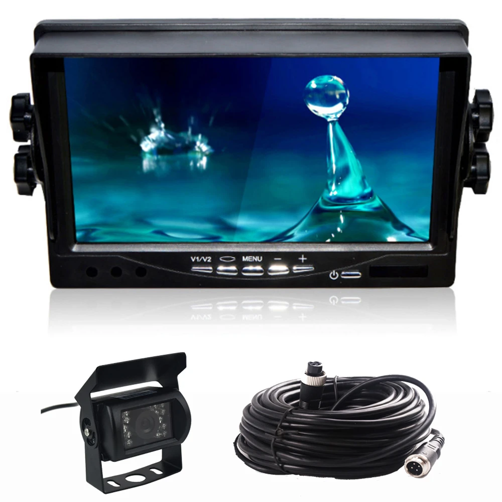 LED Reverse Camera 7" TFT LCD Monitor For Truck Bus Parking Assistance ...