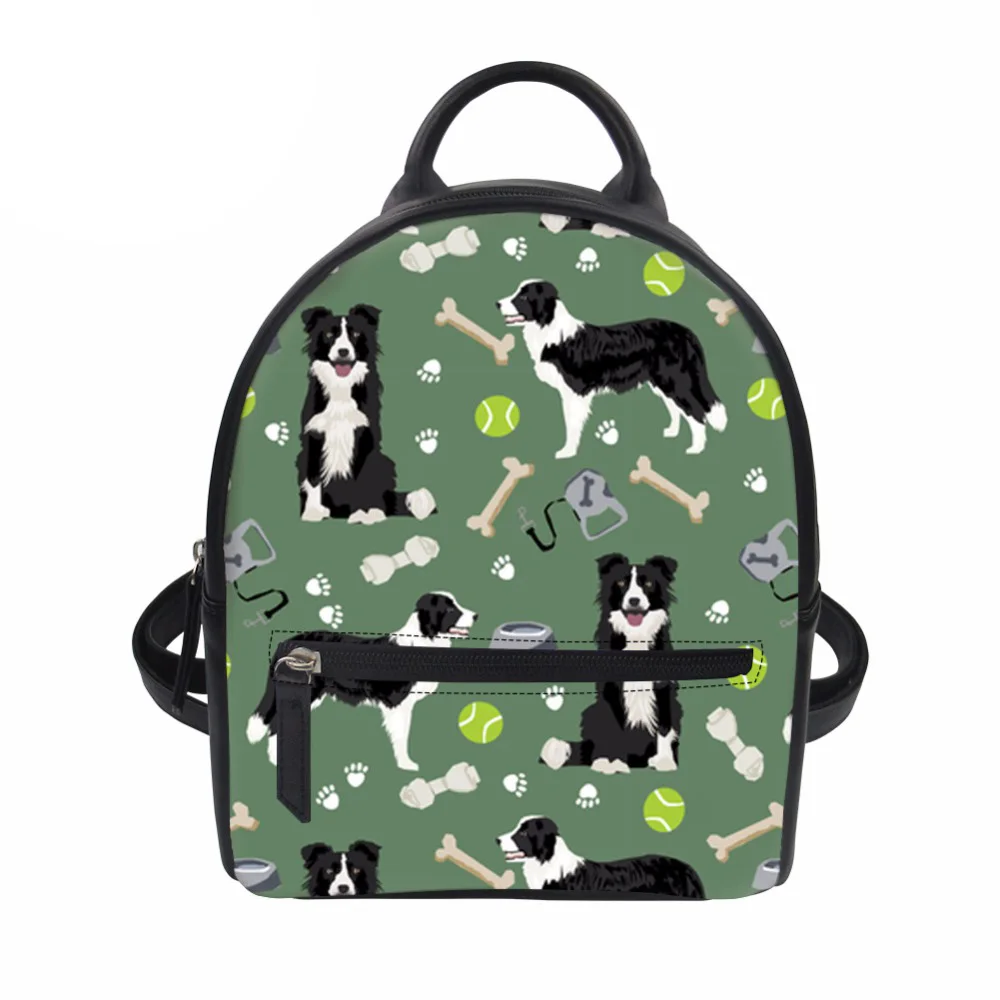 Border Collie Backpack School Backpack for Girls Book Bagpack Women ...