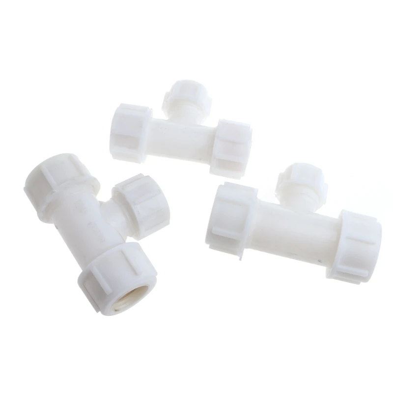 3 Way Tube Fitting Pipe Quick Connector Plastic Garden Irrigation ...