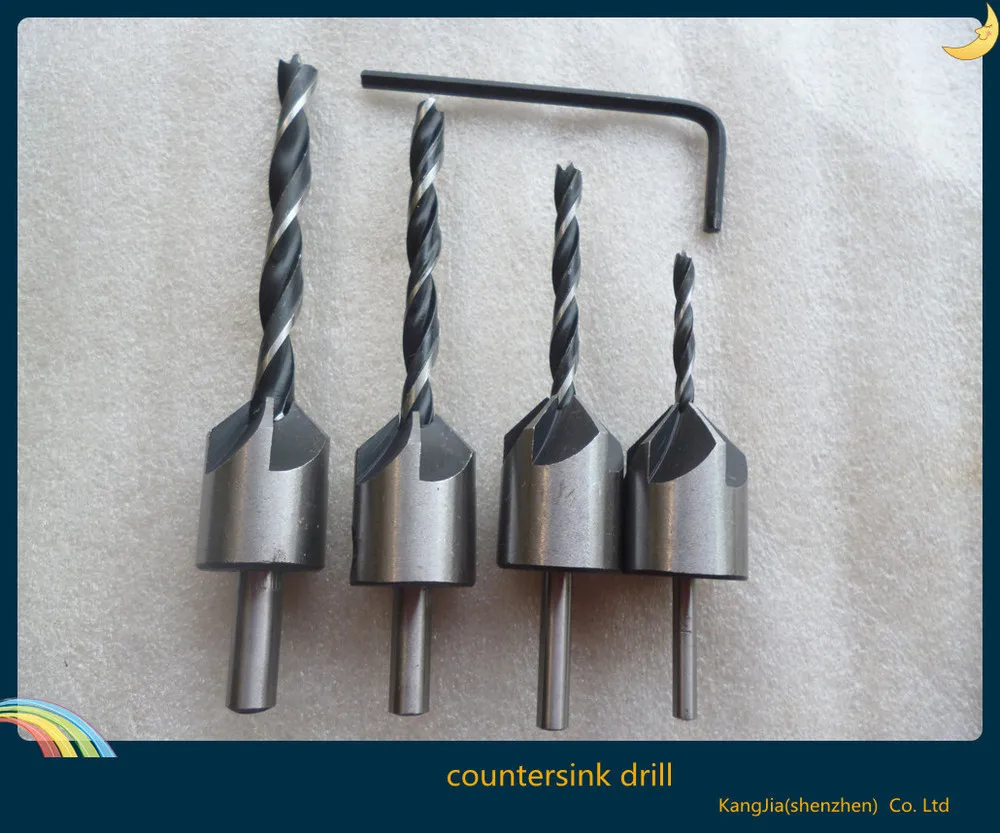 Hot ! 4pcs Countersink Drill Hss Countersink Drill Press Bits Set ... Hot ! 4pcs Countersink Drill Hss Countersink Drill Press Bits Set ...