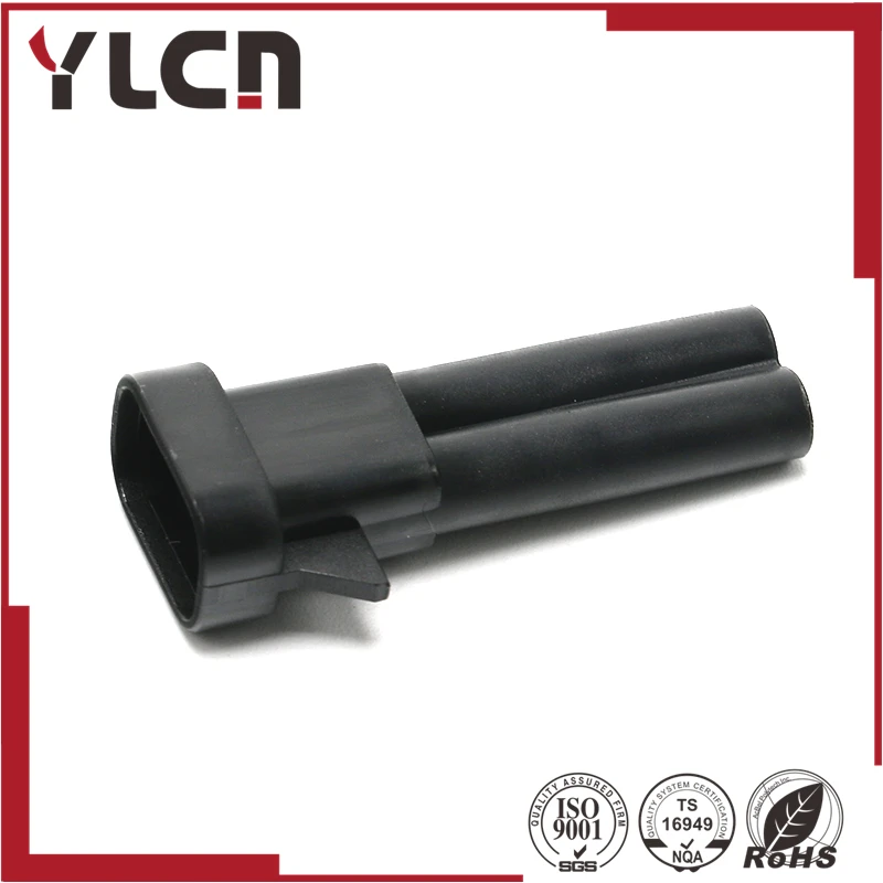Free Shipping 2 Way Black Micro-pack 064 Sealed Male Connector Assembly ...