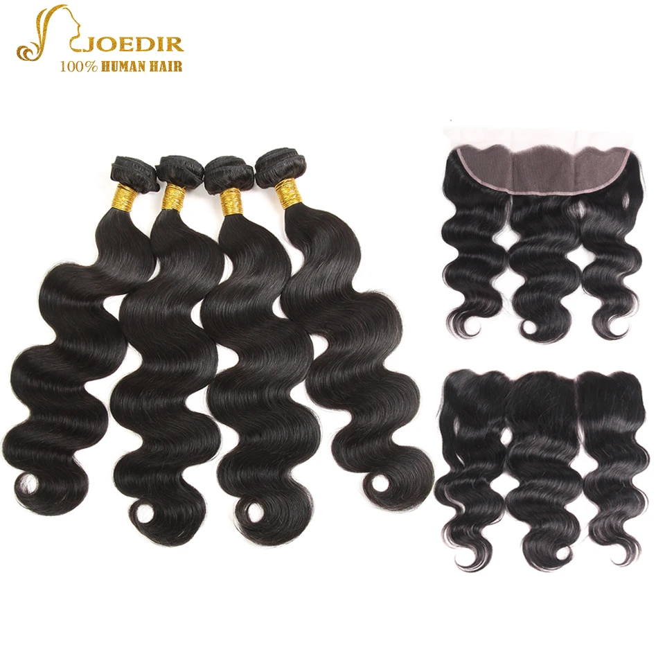 JOEDIR Hair Pre Colored Malaysian Body Wave Human Hair Bundles With ...