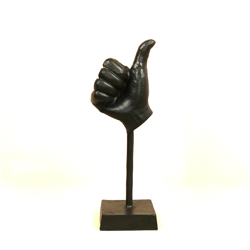 Abstract-Cast-Iron-Hand-Gesture-Sculpture-Metal-Finger-Statue-Figure ...