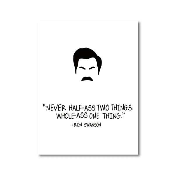 Ron Swanson Black And White