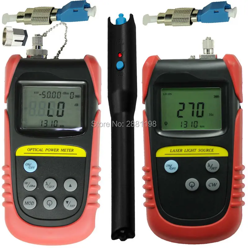 Optical Power Meter( 50dB to +26dB)+2FC LC adapter + 1310nm, 1550nm ...