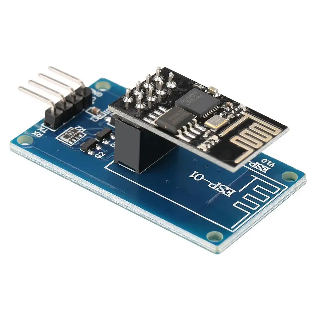 Esp8266 Esp 01 Serial Wi Fi Wireless Transceiver Module With Esp 01 Adapter In Cable Sleeves