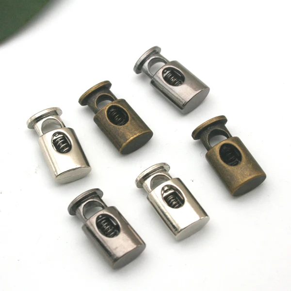 30pcs/lot oval metal alloy stoppers toggle cord locks Drawstring lock ...