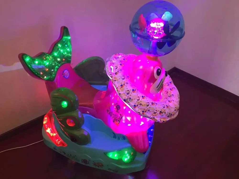 Plastic coin operated kiddie rides , swing machine Sea lions|kiddie ...
