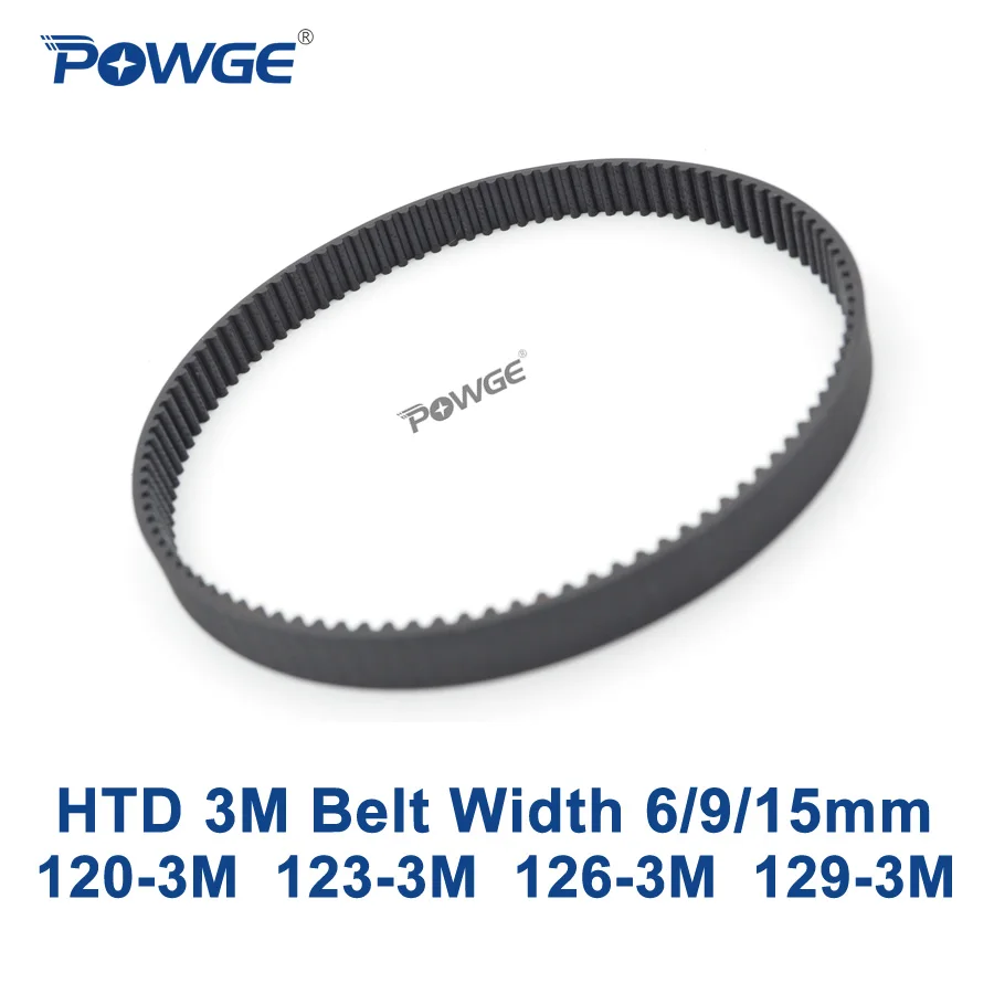 Powge Arc Htd 3m Timing Belt C= 120 123 126 129 Width 6/9/15mm Teeth 40 41 42 43 Htd3m ...