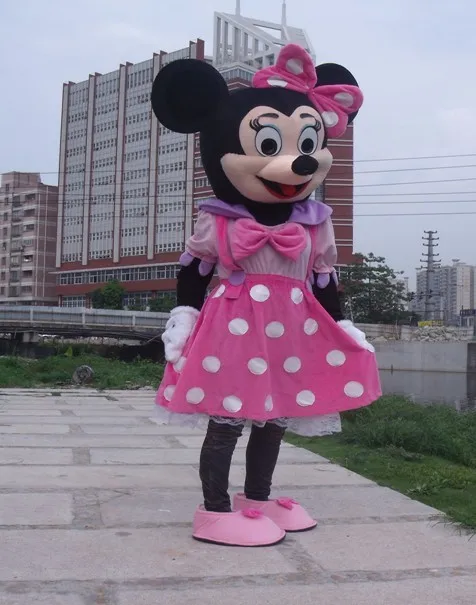 2016 high quality pink minnie mouse Mascot Costume pink minnie mouse ...