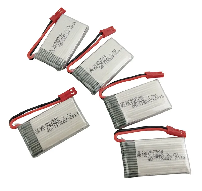 BLK / RC Model helicopter battery 5PCS 3.7V 800mah MJX X400 X800 X300C ...