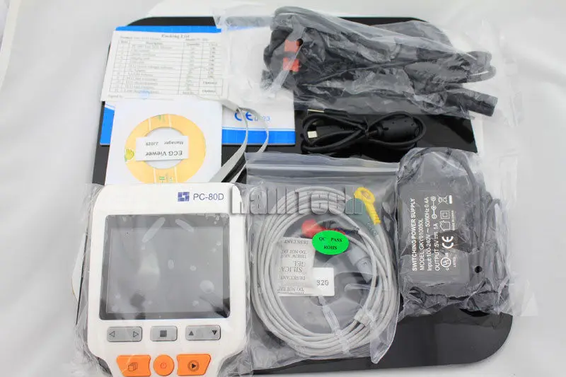 Heal Force Prince 180D +SPO2 ECG Monitor Health Care Handheld LCD Heart ...