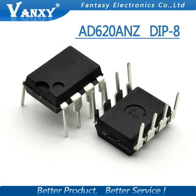 5 PCS Livraison gratuite AD620ANZ DIP 8 amplificateur opérationnel DIP ...