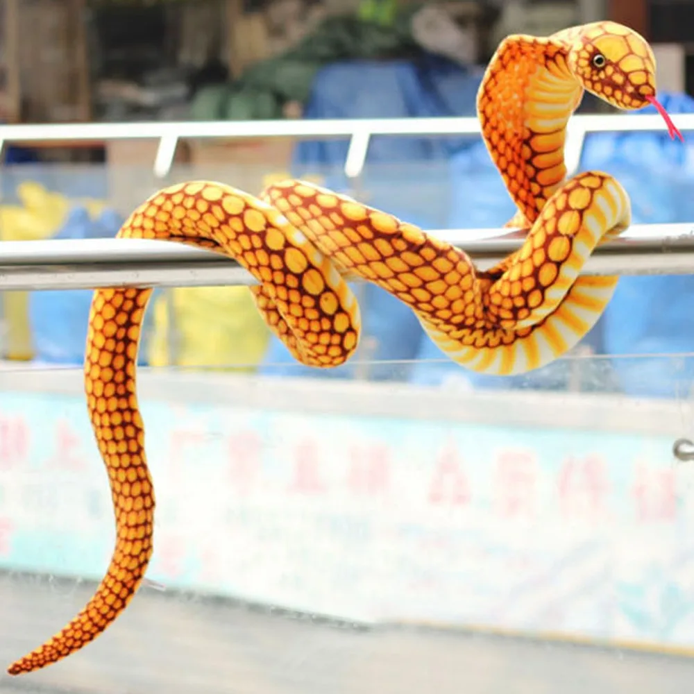 Wholesale-BIG-gold-Python-Cobra-Snake-Toy-Cushion-Halloween-Prank-Prop ...