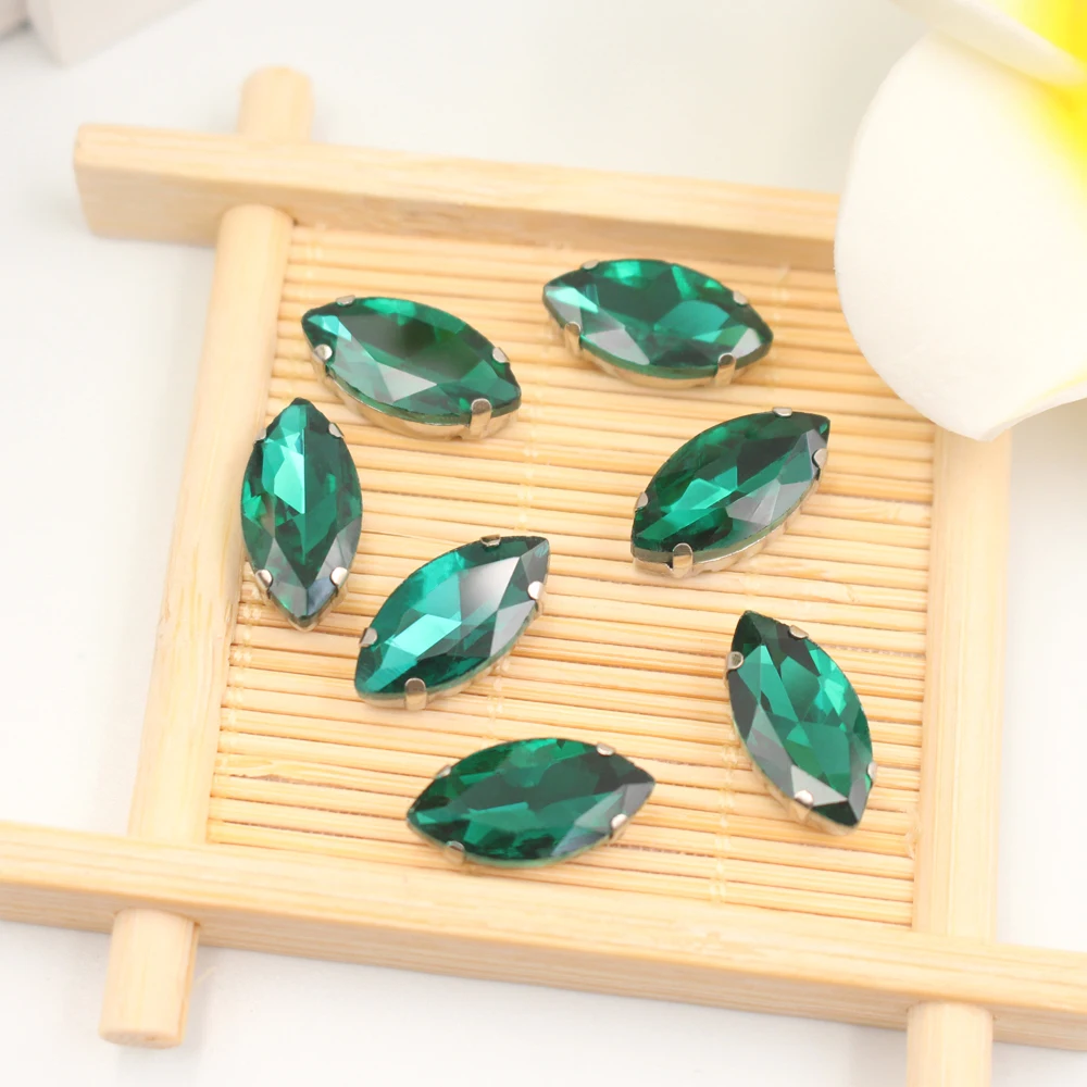 Top Quality Sewing Rhinestone Flatback Sew on Crystal with Metal Claw ...