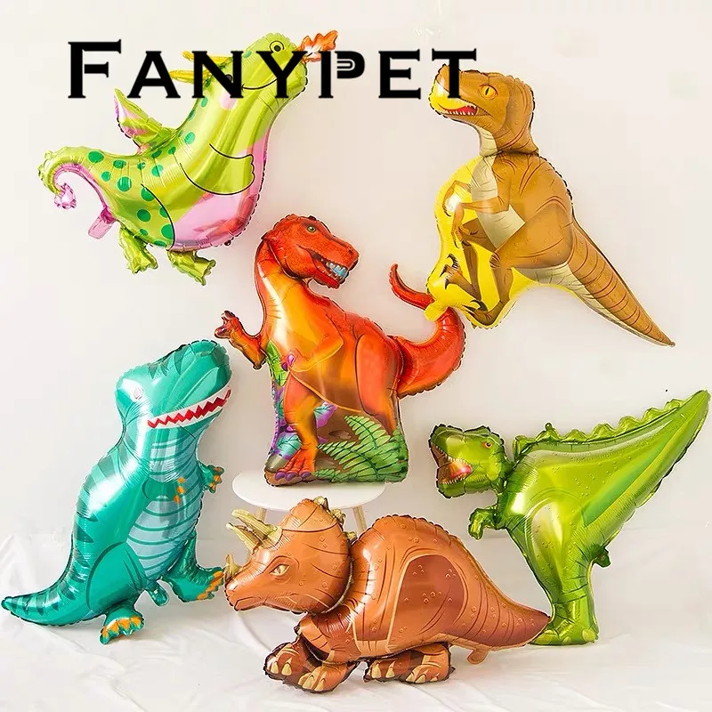 Mini globo de aluminio de dinosaurio para niños, 50 uds, globos de ...