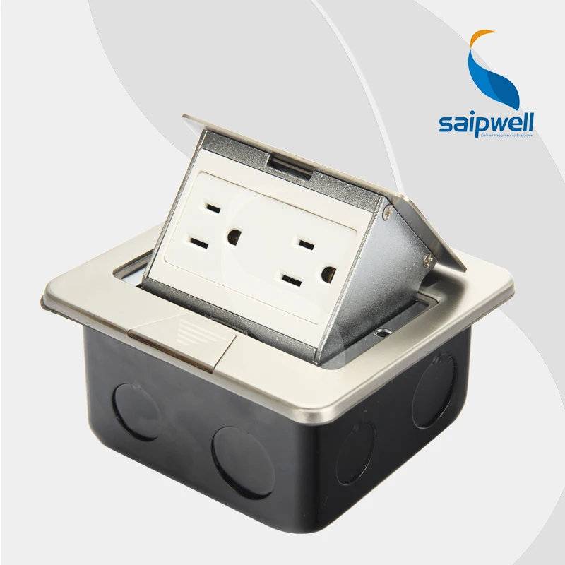 15a 110v Slim Design Stainless Steel Floor Socket / North-america Style ...
