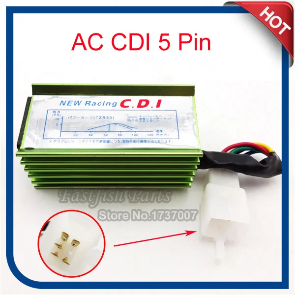 5 Pin Racing AC CDI For 50cc 110cc 125cc ATV Quad CRF50 XR50 Pit Dirt ...