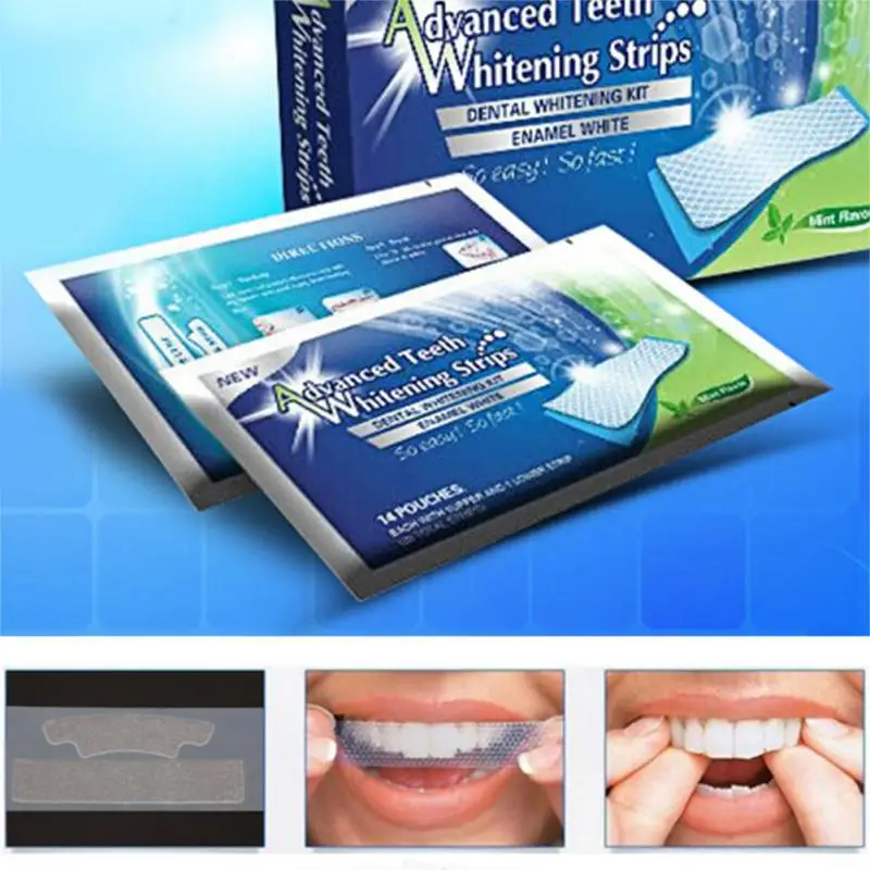 3d White Gel Teeth Whitening Strips 28pcs 14pair Oral Hygiene Care